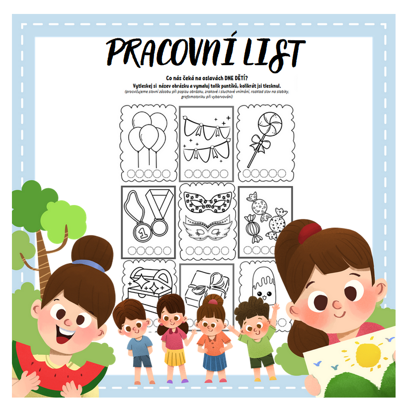 Pracovní list DEN DĚTÍ (zdarma) | Inspirace (nejen) do školky